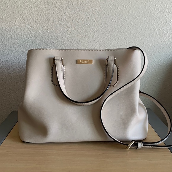 kate spade | Bags | Kate Spade Beige Satchelshoulder Bag | Poshmark